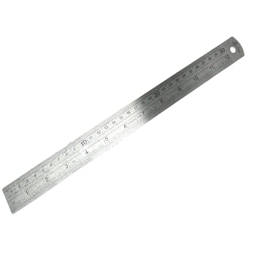 Amazon.com: Heavy Duty Steel Ruler 12"(30mm) X 1-1/8" Dual Scale ...