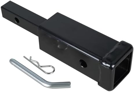 Bidach 1-1/4" to 2" Hitch Adapter, 1.25" to 2" Hitch Adapter, Black ...