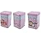 Nobel Retro Set of 3 Stainless Steel PINK Tea Coffee Sugar Jar ...