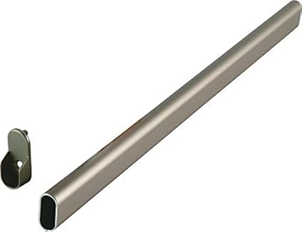 Amazon.com: Top Shelf Hardware Oval Closet Rod with End Supports (Satin ...
