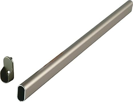 Amazon.com: Top Shelf Hardware Oval Closet Rod with End Supports (Satin ...