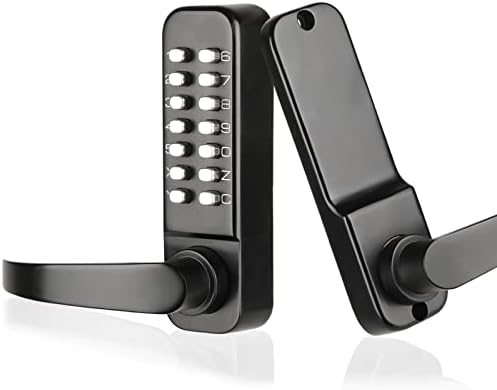 CODACE Keyless Entry Door Lock, Mechanical Keypad Door Lock with Handle ...