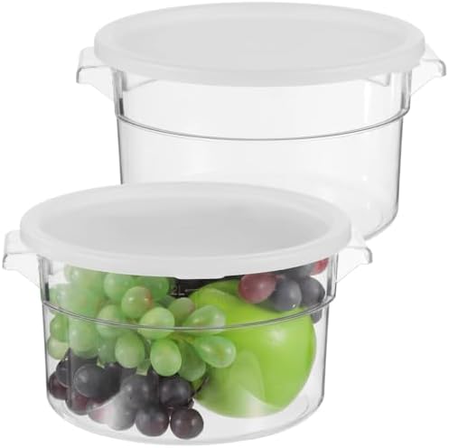 Amazon.com: Varku 2 PCS Round Food Storage Containers with Lids, 2 Qt ...