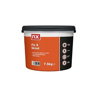NX Dual Purpose Fix & Grout Ready mixed Brilliant white Wall tile ...