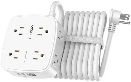 Amazon.com: 15 Ft Surge Protector Power Strip - 8 Widely Outlets with 4 ...
