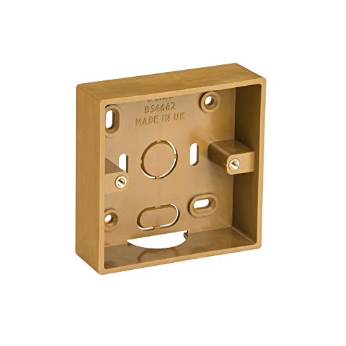 D-Line Single Socket Box, Pattress Box, Surface Mount Back Box, 28mm ...