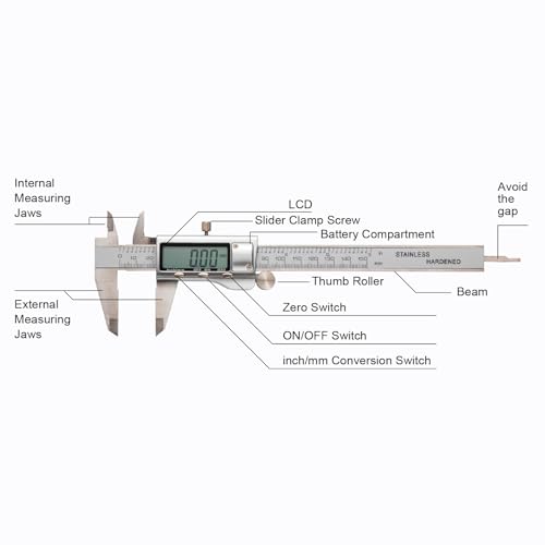 Snapklik.com : SCITOOLS All-Metal Digital Caliper 0-6Measuring Tool ...