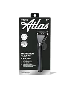 Amazon.com: House of Atlas Premium Razor Kit, Gunmetal, 5-Blade with ...