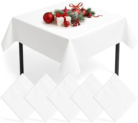 SOL 5pk White Paper Table Covers 90x90cm Tablecloths for Parties Cover ...