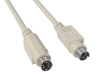 CableLeader 25ft Mini-DIN6 Male to Male PS/2 Keyboard/Mouse Cable, PS2 ...