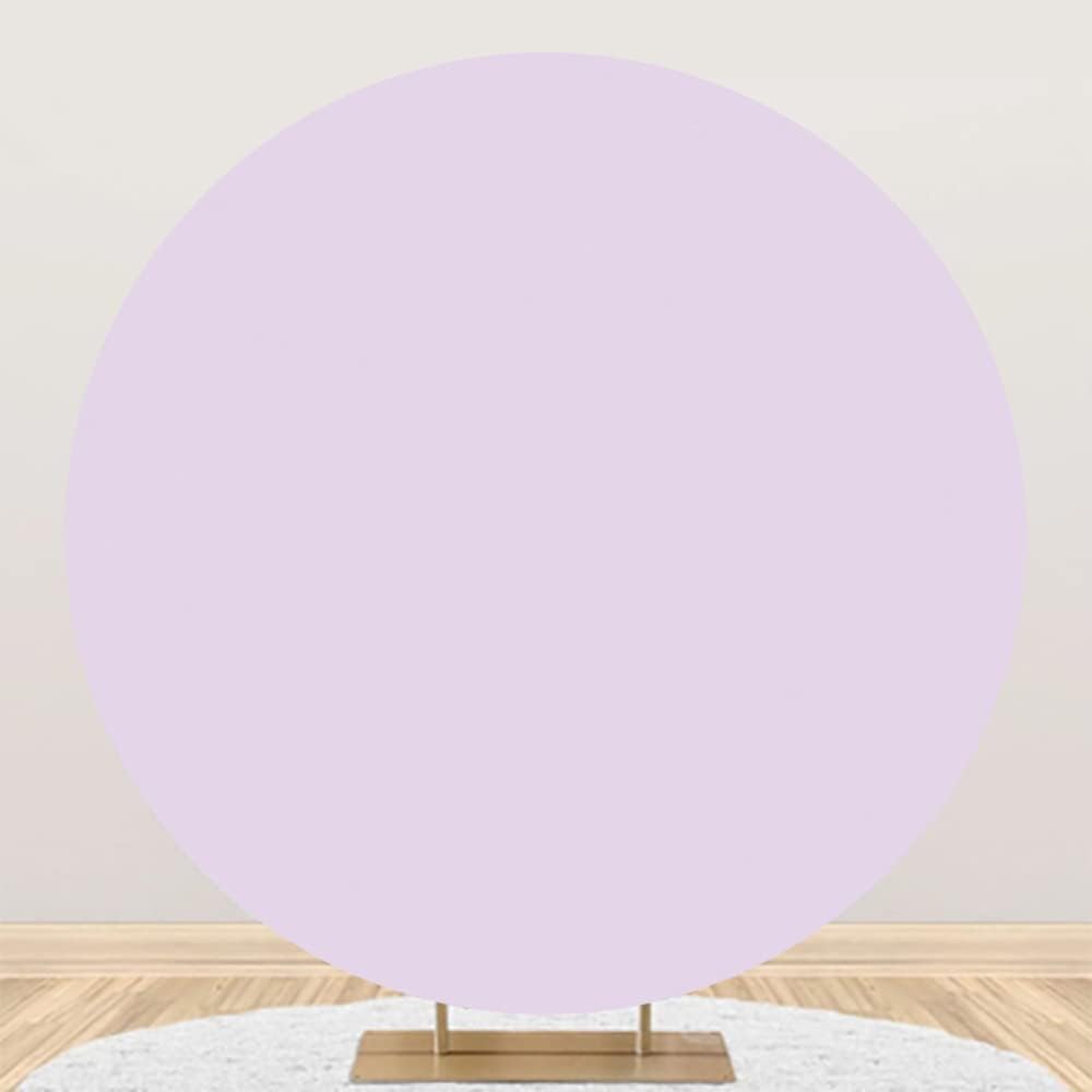 Amazon.com : Yeele 6.5x6.5ft Light Purple Round Backdrop Cover Pure ...