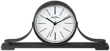Amazon.com: Seth Thomas Bates Black Metal Case with White Dial Tambour ...