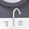 VAPSINT 3 Hole Brushed Nickel Widespread Bathroom Faucet,Modern 2 ...