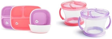 Amazon.com: Munchkin® Splash™ 4 Piece Toddler Divided Plate and Bowl ...