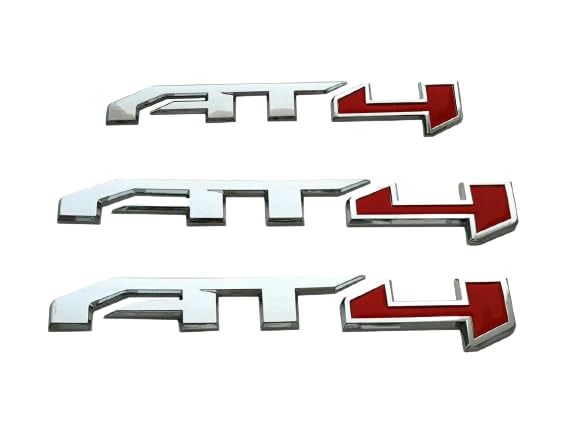 Amazon.com: AT4 Badge Emblems 3-Piece in Silver for 2021-2023 GMC Yukon ...