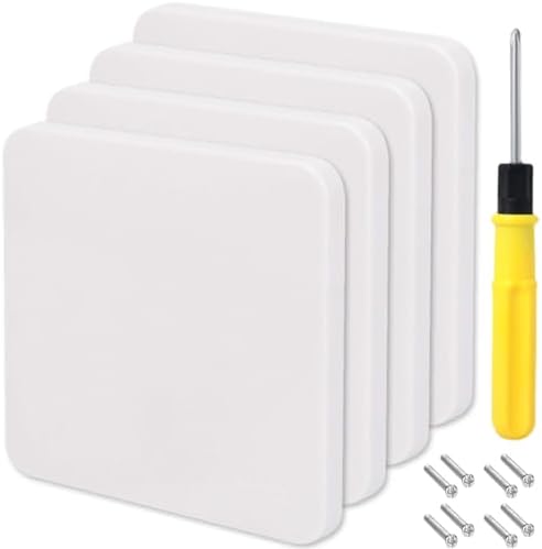 Acmerota Single Blank Plate Hidden Screw Hole 1 Gang Electrical Socket ...