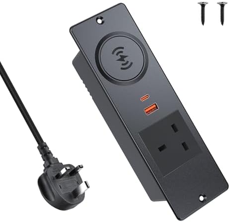 Desktop Power Strip with USB C, ANVODE 3 Ways Recessed Power Socket ...