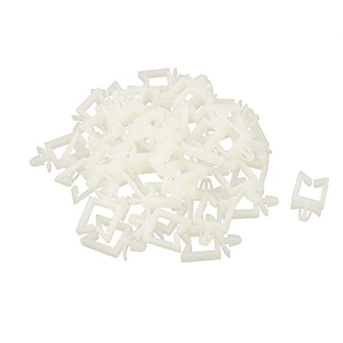 X-DREE 50Pcs Plastic 11mm Push in Cable Clamp Holder Fastener White ...