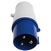 Ocobudbxw 32 Amp 3 Pin Plug 220-250 Volt 2P+E Weatherproof IP44 32A ...
