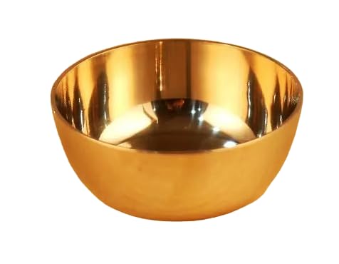 Buy R Ayurveda Copper Kansa/Bronze Solid Bowl-150 Ml(Gold 150ml) Online ...