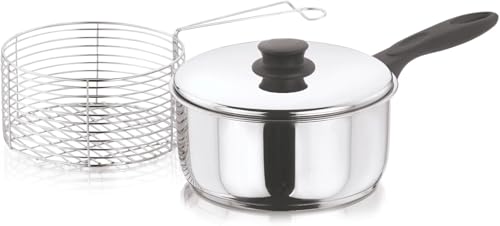 Nobel Stainless Steel Chip Pan with Basket And lid -Silver 20 cm-3 ...