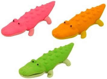 Henbrandt 3 x Crocodile Erasers - Shaped 3D Buildable Novelty Rubber ...