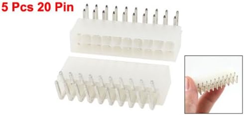 Sourcingmap 5 Pcs 3mm Pitch 20 Pin 90 Degree Car Auto PC PSU Supply ATX ...