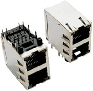 Amazon.com: RJ45 Connector Dual RJ45 Jack 2 * 1 Double Layer Female ...