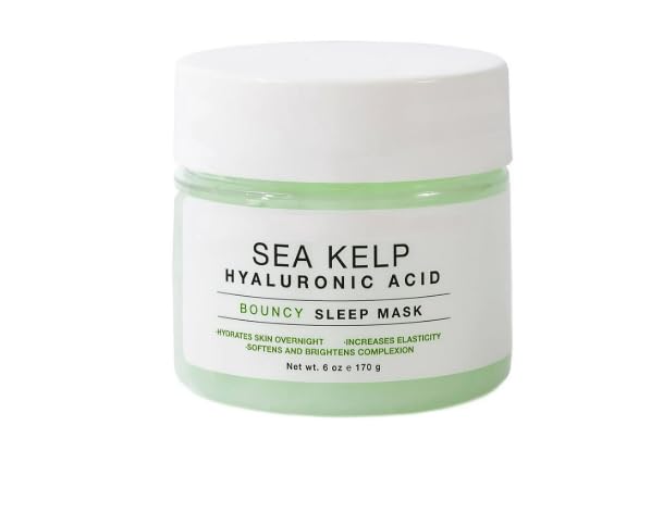 Amazon.com : Newly Bouncy Gel Sea Kelp & Hyaluronic Acid Sleep Mask ...