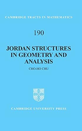 Amazon.com: Jordan Structures in Geometry and Analysis (Cambridge ...