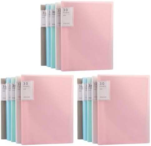JMIATRY 15 PCS A4 Display Folders, 30 Pockets Display Book with Plastic ...