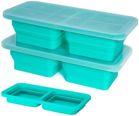 Amazon.com: Kinggrand Kitchen 2 Cup Silicone Freezer Trays with Lid 2 ...