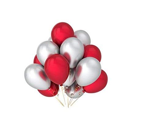 HK Balloons 50Pcs Birthday Decoration Balloon Item For Metallic Red ...