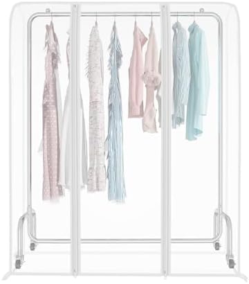 ZWMYF 5ft Garment Clothes Dustproof Clothes Rail Cover Storage Bag ...