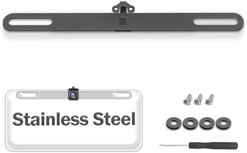 Amazon.com: Universal Car Rear View Camera License Plate Bracket ...