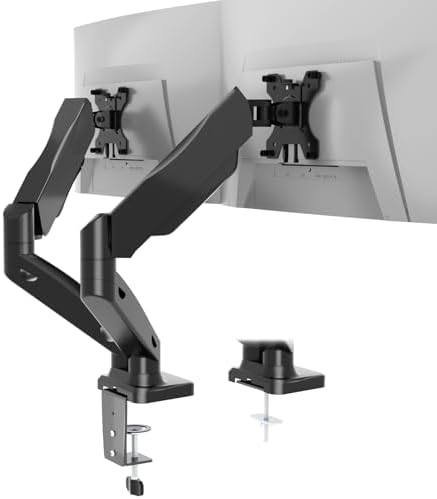 Amazon.com: WALI Dual Monitor Mount, Adjustable Gas Spring Monitor Desk ...