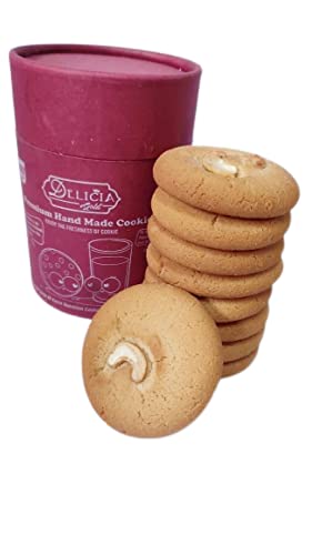 DELICIA Premium Handmade Cookies Cashew Flavour Cookies Crunchy Snack ...
