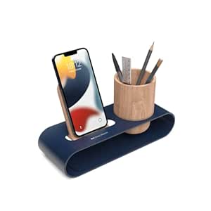 DailyObjects Cirque Phone and Pen Stand (Blue) Multi Viewing Angle for ...