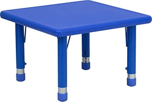 Amazon.com: Plastic Classroom Table 24'' Square Height Adjustable ...