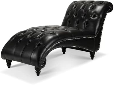 Amazon.com: 58'' Velvet Chaise Lounge Chair Indoor with Nailheaded, Modern Tufted Velvet Long ...
