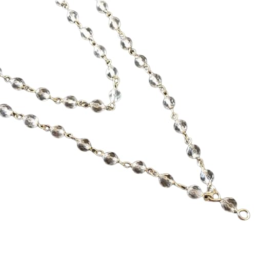 Seven-Hills Beautiful Sphatik Mala Silver Chain Spatika Mala 108 Beads ...