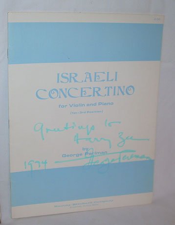 Israeli Concertino for Violin and Piano (1st - 3rd Position): George ...