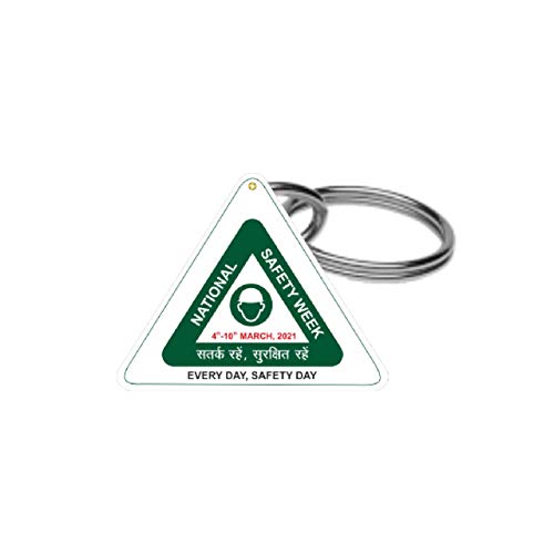 Mr. Safe National Safety Week 2021 Acrylic Key Chain Pack of 50 nos ...