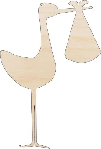 Amazon.com: Bird Stork - Laser Cut Out Unfinished Wood Craft Shape BBY1 ...