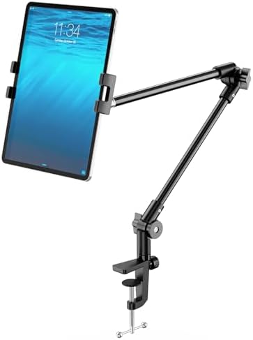 Amazon.com: Universal Overhead Tablet Phone Mount - 2 Clamp Flexible ...
