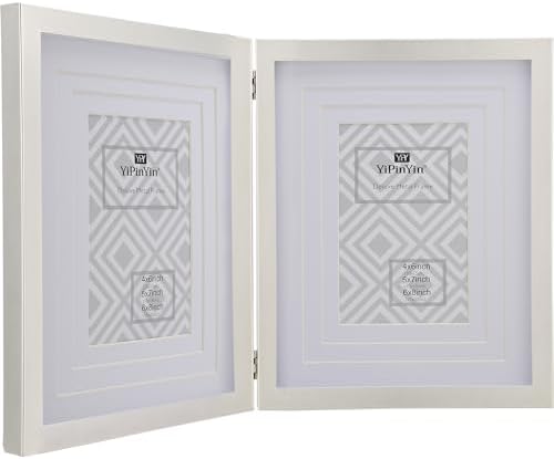 5x7'' Double Metal Box Picure Frame Silver, 8x10'' Frame with 3 Mounts ...
