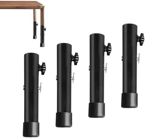 Domigard Table Leg Riser, 4pcs Metal Table Leg Extender, Furniture ...