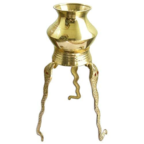 BUY N RELAX Big Size Brass Shivling Stand (11 Inch) Tripai Lota and ...