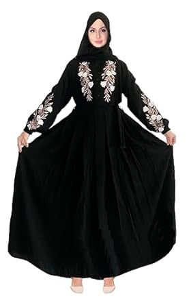 Buy BURAQUE DESIGNER Nida fabric Free Size Muslim Burqa/Abaya & Burkha ...