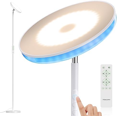 Amazon.com: Artiva USA LED804268SN Luciano LED Torchiere Floor lamp Touch Dimmer, 72", Satin ...